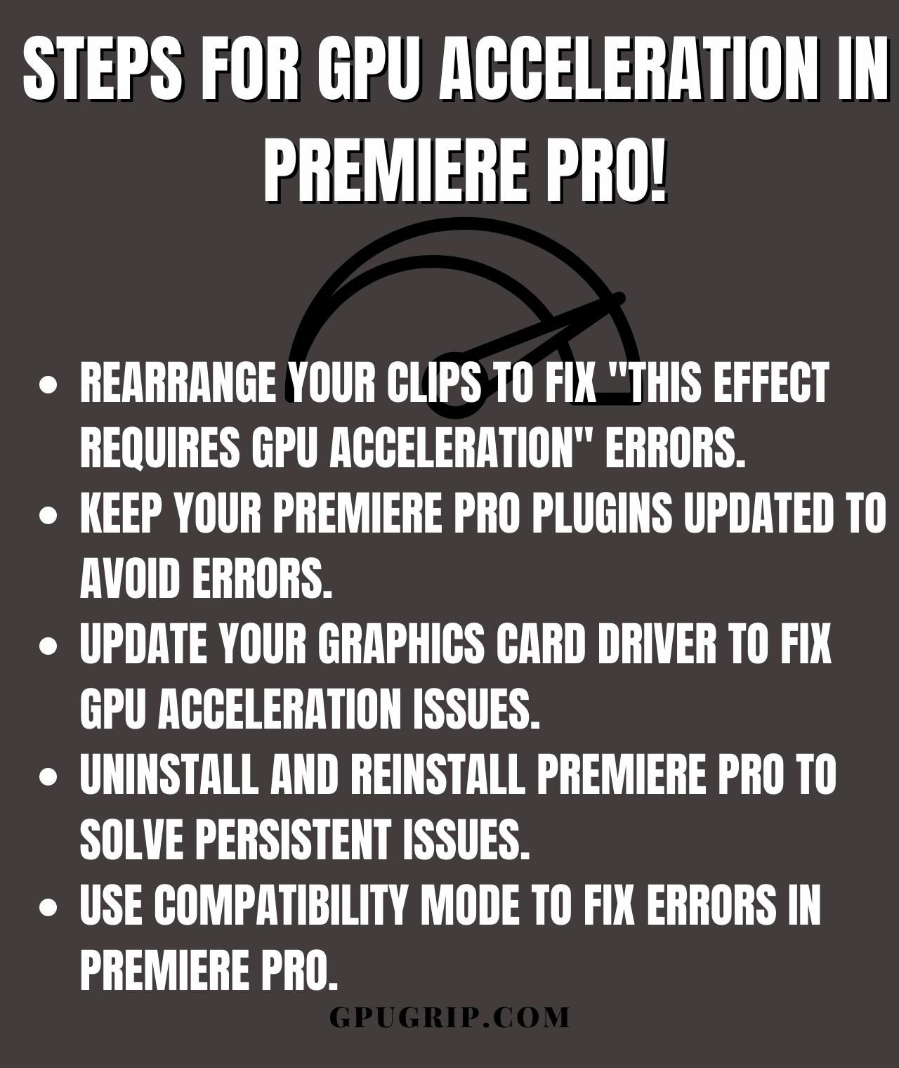 How To Fix It This Effect Requires Gpu Acceleration Errors